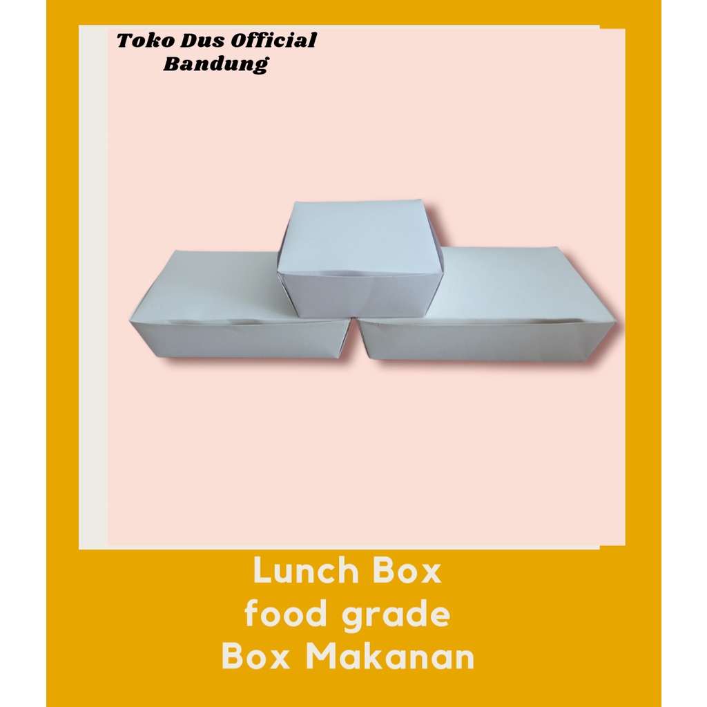 Jual Paper Lunch Box / Dus / Kotak kertas kemasan makanan take away ...