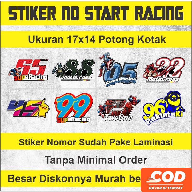 Jual Sticker Nomor Star Roadrace Motor Terbaru Sticker Nomor Star Motor ...