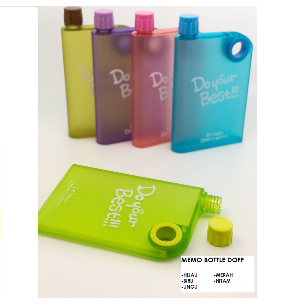 A5 Memo Bottle DOFF -Botol Minum Do Your Best Flat 420ml | Shopee Indonesia