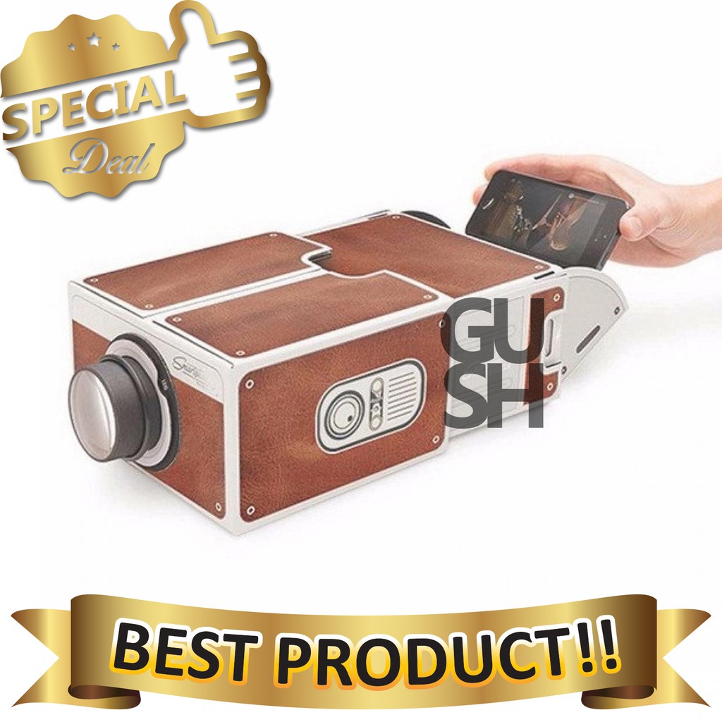 Jual Proyektor Smartphone Portabel Cardboard 2.0 Proyektor HP Max 5.5 ...