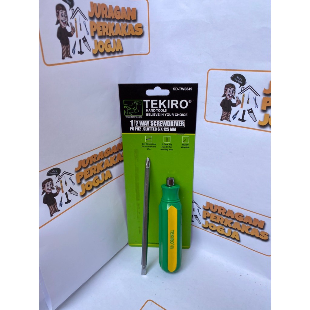 Jual Obeng 2 Arah / Bolak Balik / Screwdriver 2 Way TEKIRO | Shopee ...
