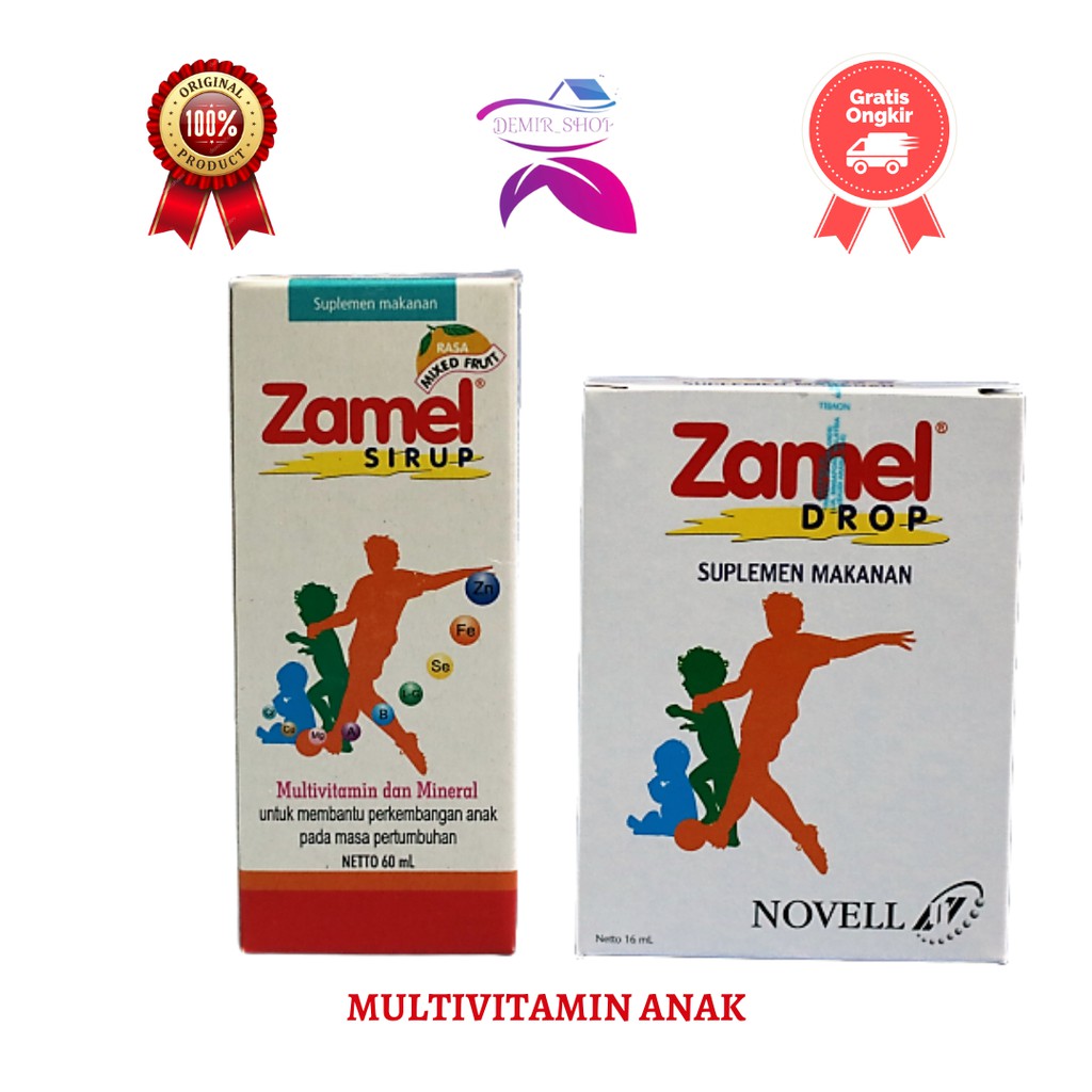 Jual Zamel Drop & Zamel Syrup / Multivitamin Anak / Vitamin Bayi ...