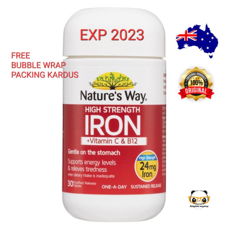 Jual Nature's Way Iron + Vitamin C & B12 Vitamin Zat Besi | Shopee ...