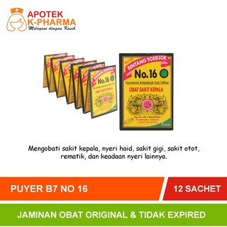 Jual Puyer B7 No 16 Isi 12 Sachet Obat Original Bintang Toedjoe ...