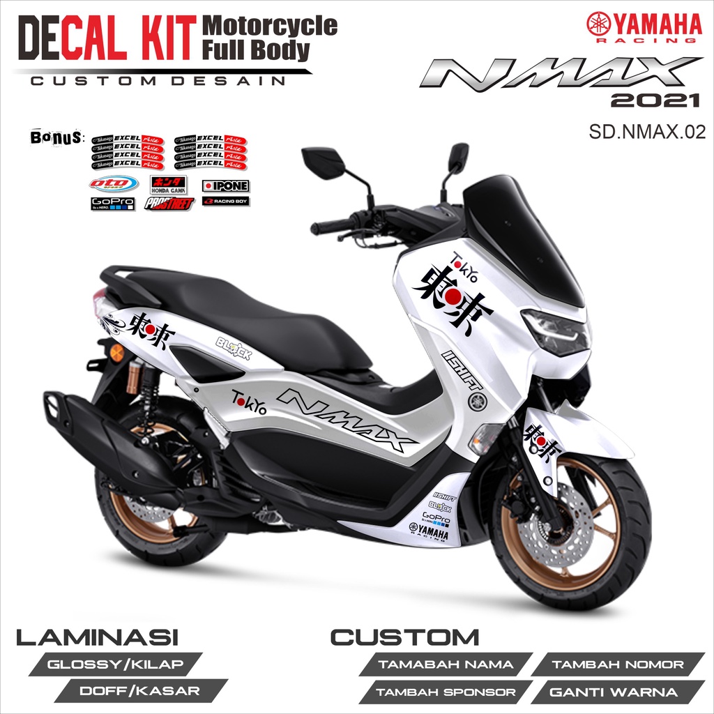 Jual Decal NMAX NEW 2021 - Dekal Stiker Striping Fullbody Fullblock ...