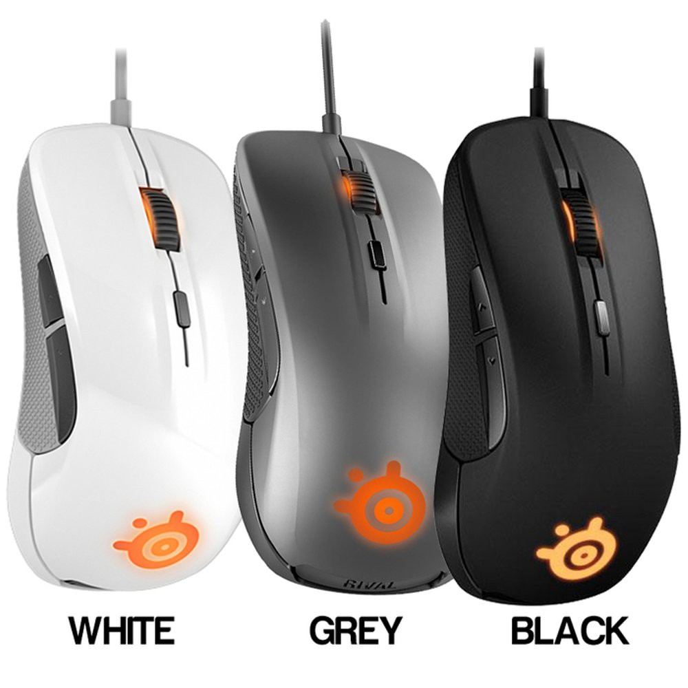 Jual SteelSeries Rival 300 (Black / White / Silver ) gaming mouse | Shopee Indonesia