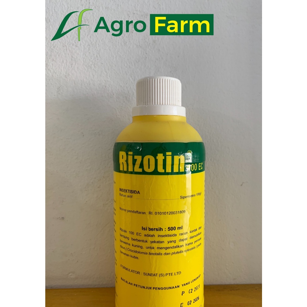 Jual Insektisida Rizotin 100EC 500ML Pembasmi Hama Daun Rusak | Shopee ...