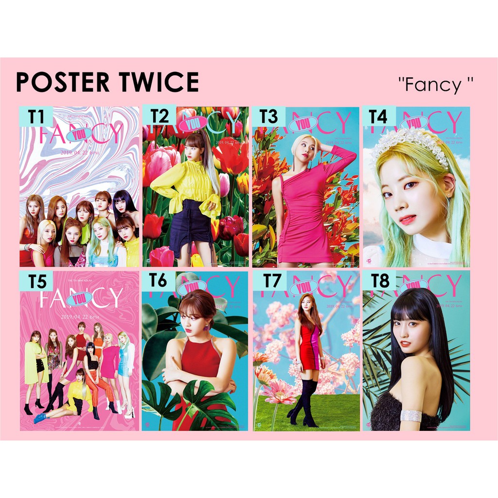 Poster Kpop Twice FANCY Tzuyu Sana Nayeon Momo Mina Chaeyong Jihyo ...