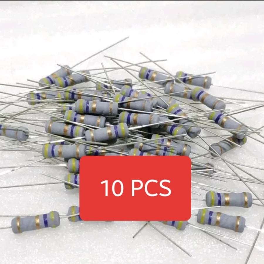 Jual resistor karbon 4.7ohm 1watt / 4R7 1W / 4.7 ohm 1 watt | Shopee ...