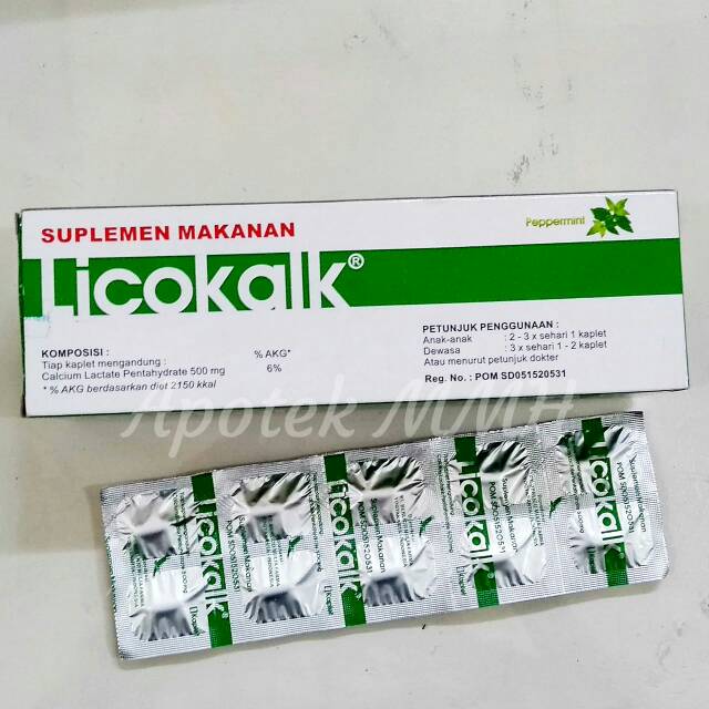 Jual Licokalk Strip isi 10 Kaplet | Shopee Indonesia