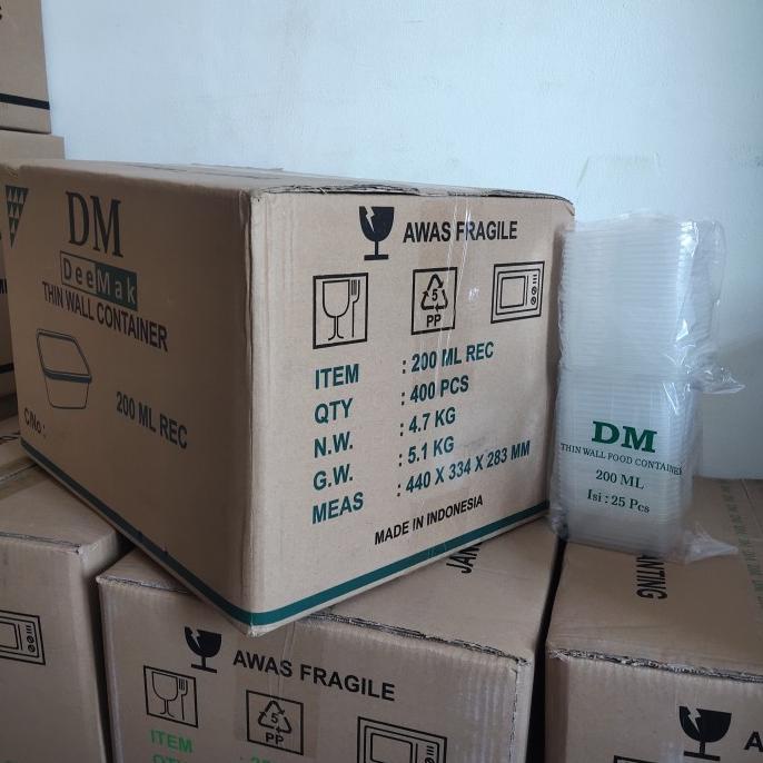 Jual Thinwall Dm Kotak Panjang 200 Ml Rec - 200Ml Rec - 400 Set ... Jual Thinwall Dm Kotak Panjang 200 Ml Rec - 200Ml Rec - 400 Set ...
