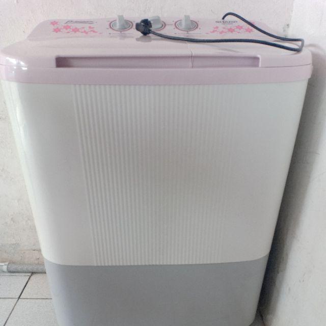 MESIN CUCI SHARP EST-80MW 8 KG 2 TABUNG | Shopee Indonesia