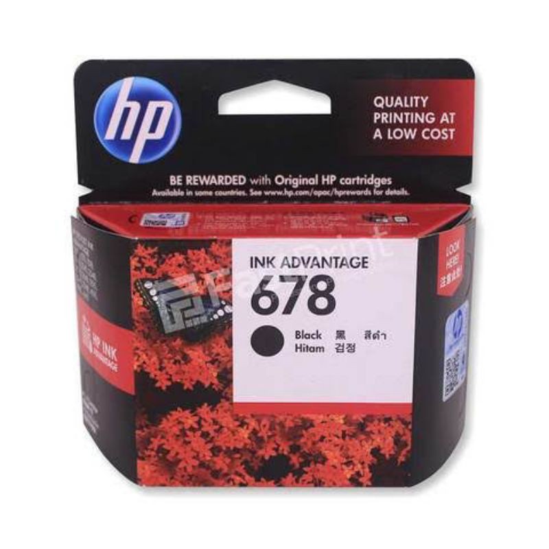 Jual Cartridge Original Ink 678 HP Black Tinta Printer | Shopee Indonesia