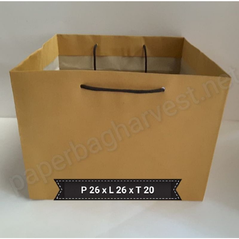 Jual Paper bag kraft coklat ukuran besar untuk kotak kue dan kotak ...
