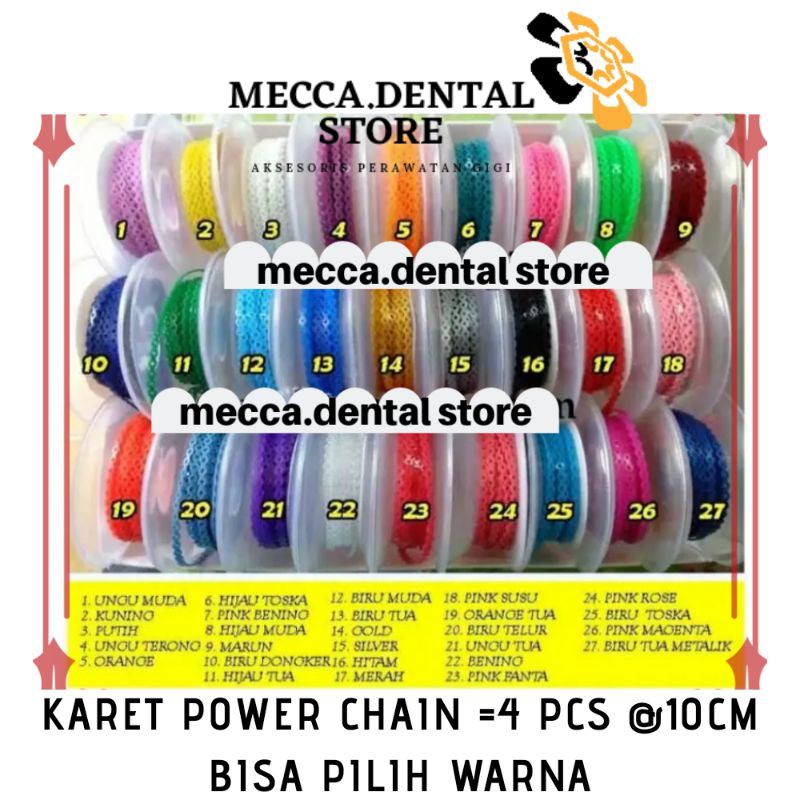 Jual Karet Behel Power Chain =4 Pcs @10 cm Indonesia|Shopee Indonesia