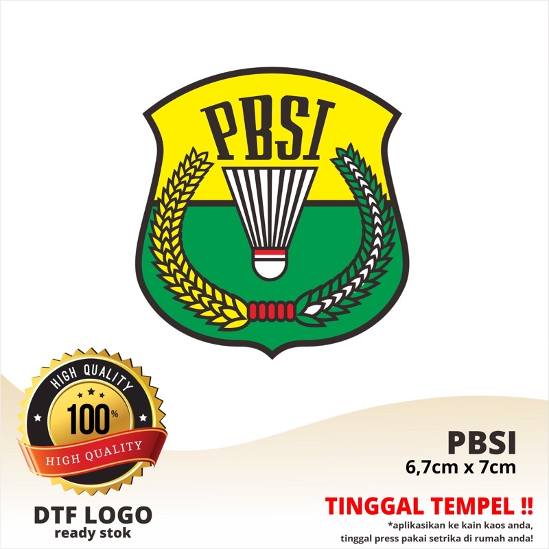 Jual Logo PBSI DTF logo bendera pbsi badminton bulutangkis sablon logo ...