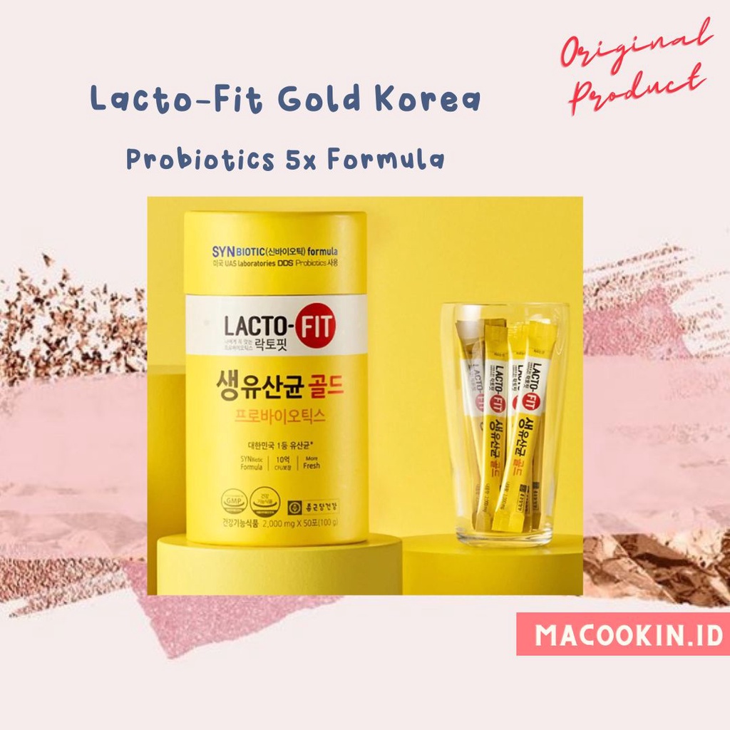 Jual LactoFit Gold Probiotics (Lacto-5X Formula) Lacto-Fit Original ...