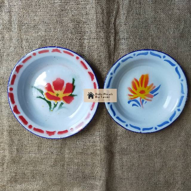 Jual Piring Seng 20 & 22 cm / Piring Gembreng / Piring Enamel / Piring ...