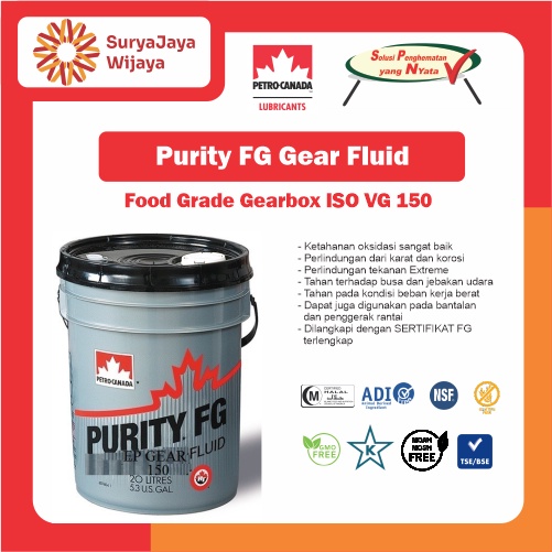 Jual Oli Gearbox Food Grade Petro-Canada ISO VG 150 | Shopee Indonesia