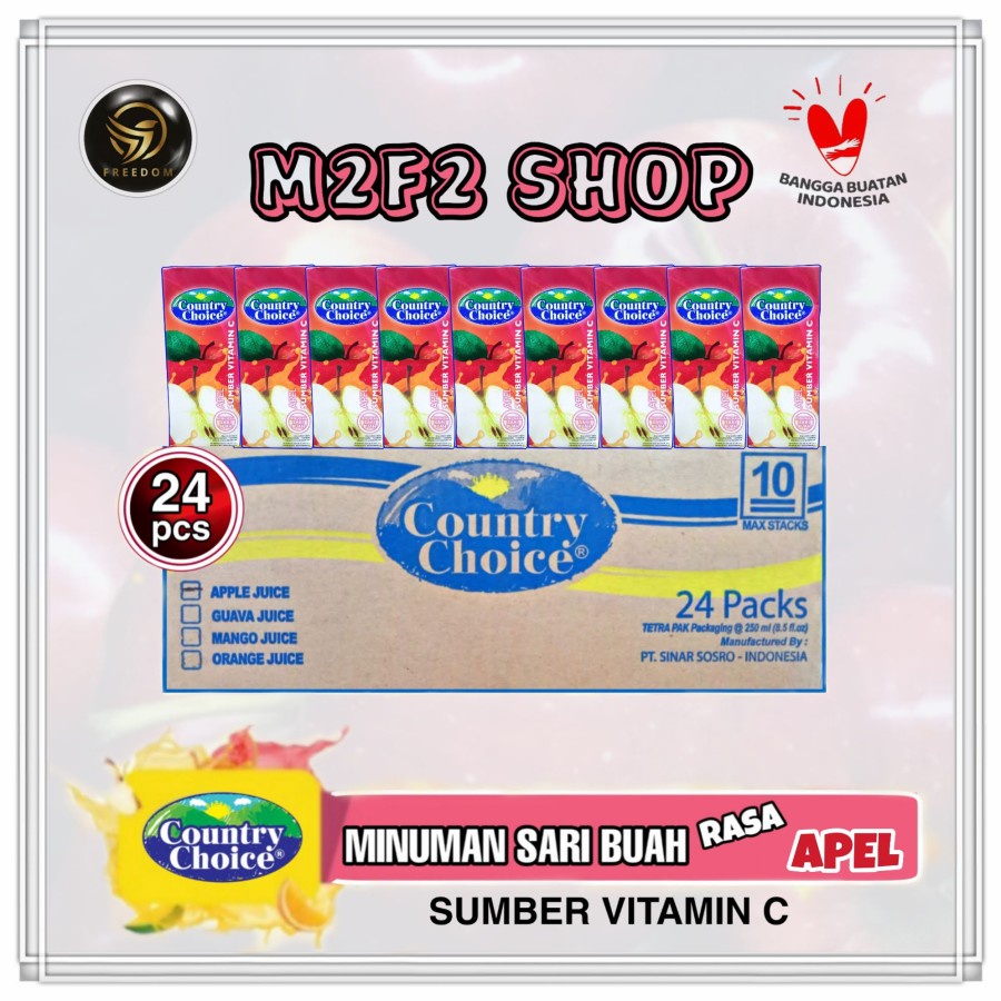 Jual Juice Country Choice Apple | Jus Apel - 250 ml (Kemasan Karton) | Shopee Indonesia