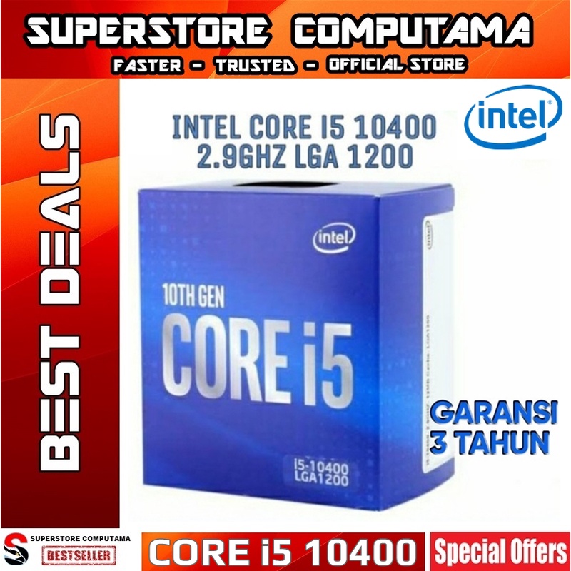 Jual Processor Intel Core i5 10400 2.9 GHz BOX Socket 1200 3 TAHUN ...