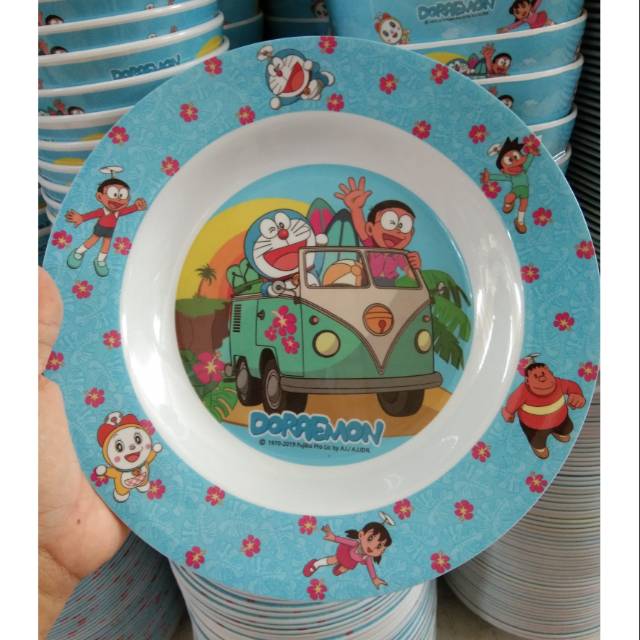 Jual Piring Makan Doraemon 9" / Piring Biru / Piring Lucu / Piring anak ...