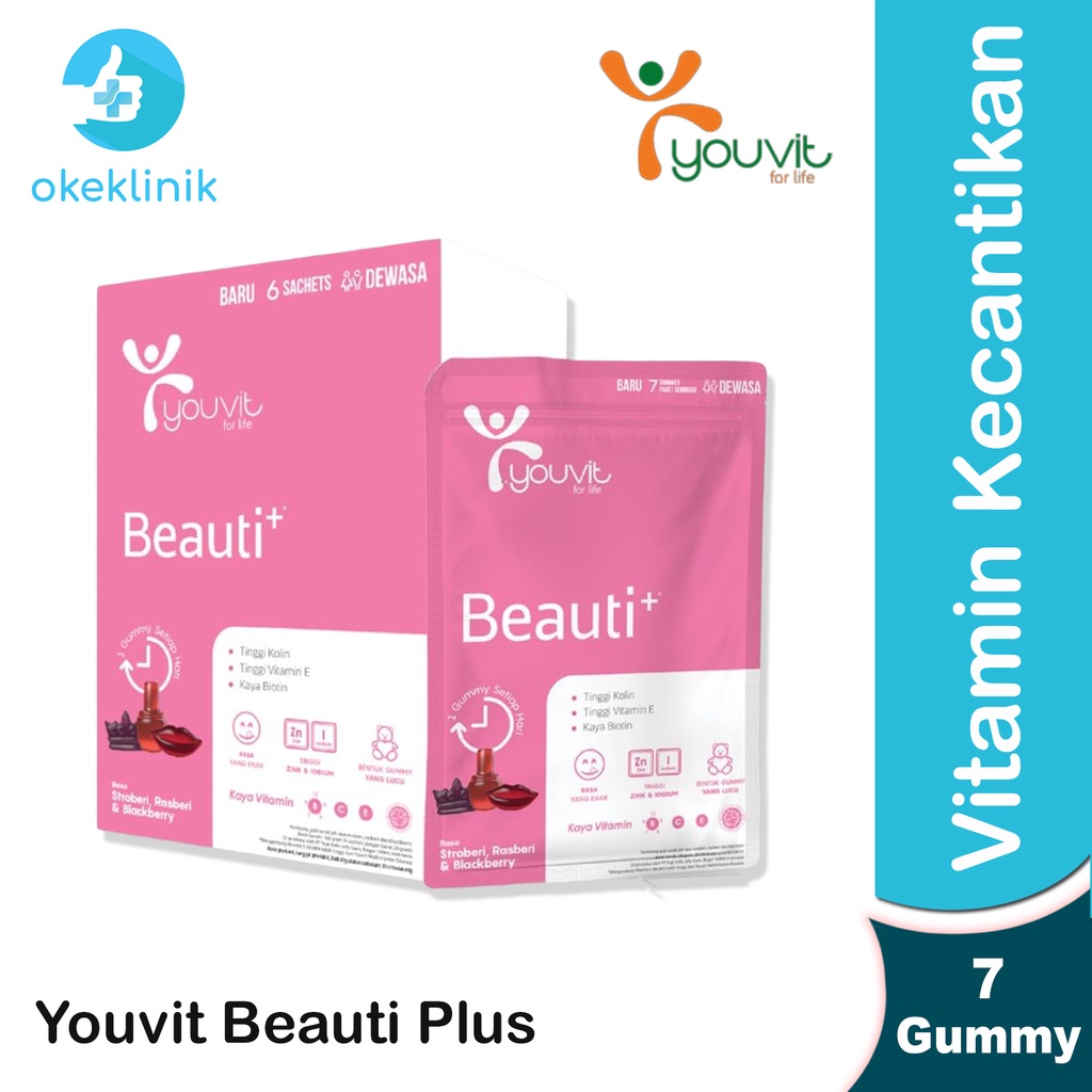 Jual YOUVIT Beauti Plus Beauti+ Multivitamin Sachet isi 7 pcs | Shopee Indonesia