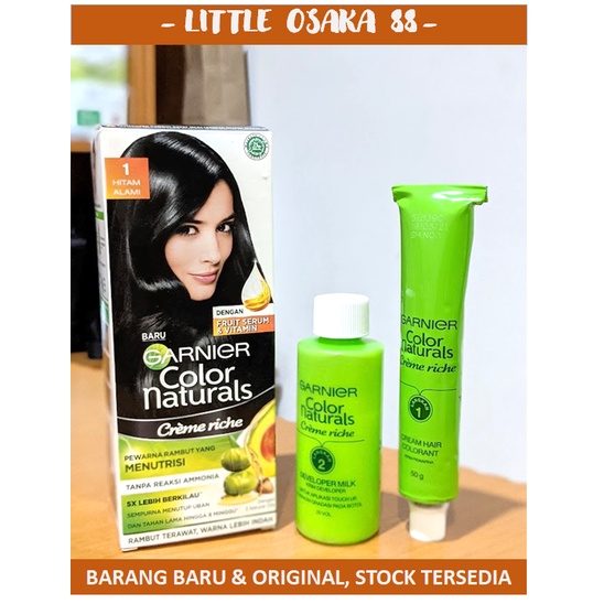 Jual Semir Pewarna Rambut Garnier Color Natural 1 Hitam Alami | Shopee ...