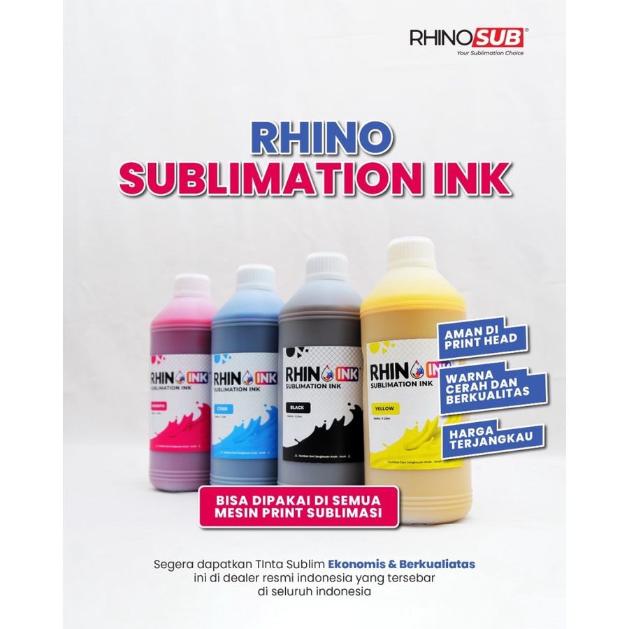 Jual TINTA SUBLIM RHINOINK KUALITAS PREMIUM 1 LITER | Shopee Indonesia