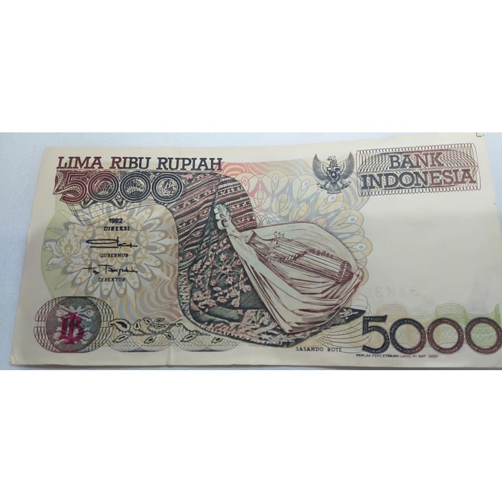 Jual "Alvin" uang kertas Rp 5000 (lima ribu rupiah) tahun 1992 Bank ...