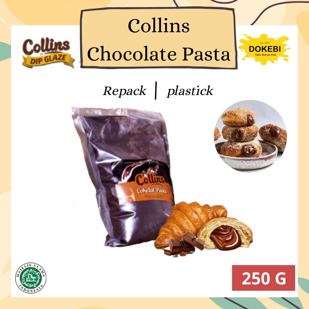 Jual COLLINS SELAI COKLAT PASTA 200gr / Selai Cokelat Isian Olesan ...