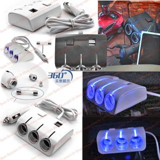 Colokan LIGHTER ROKOK 3 LUBANG usb charger TRIPLE SOCKET CIGGARATE LED ...