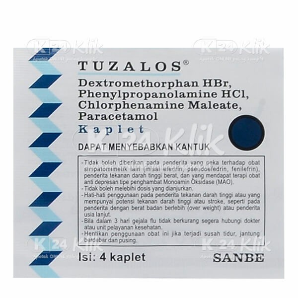 Jual TUZALOS STRIP 4 TABLET / OBAT FLU YANG DISERTAI BATUK | Shopee ...