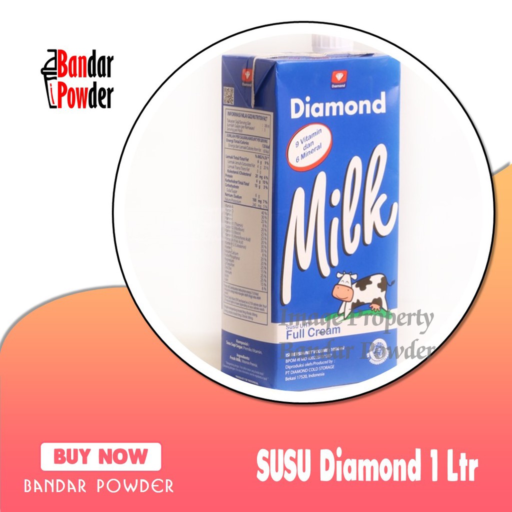 Susu Diamond UHT 1 Liter Full Cream - Diamond Milk UHT - Bandar Powder ...