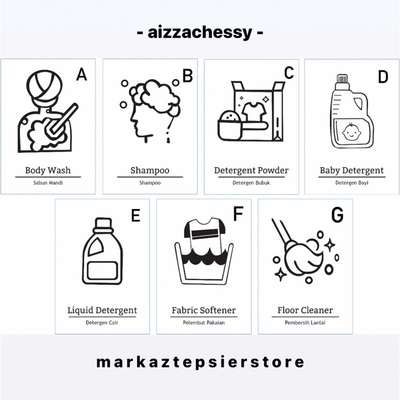 Jual Sticker Botol Laundry Room dan Alat Kebersihan | Shopee Indonesia