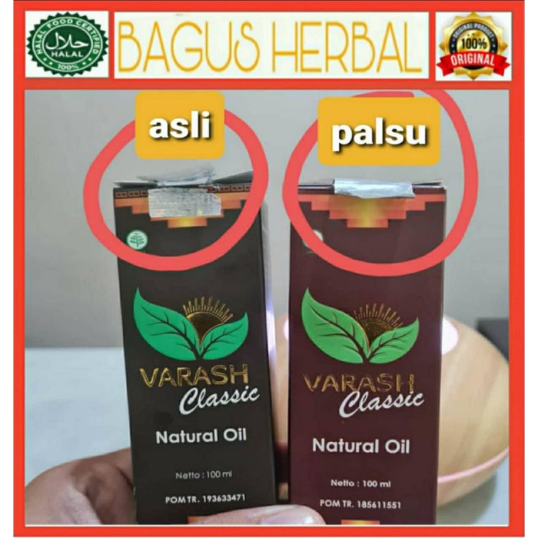 Jual MINYAK VARASH NATURAL OIL DAN CLASSIC 100ML ORIGINAL | Shopee Indonesia