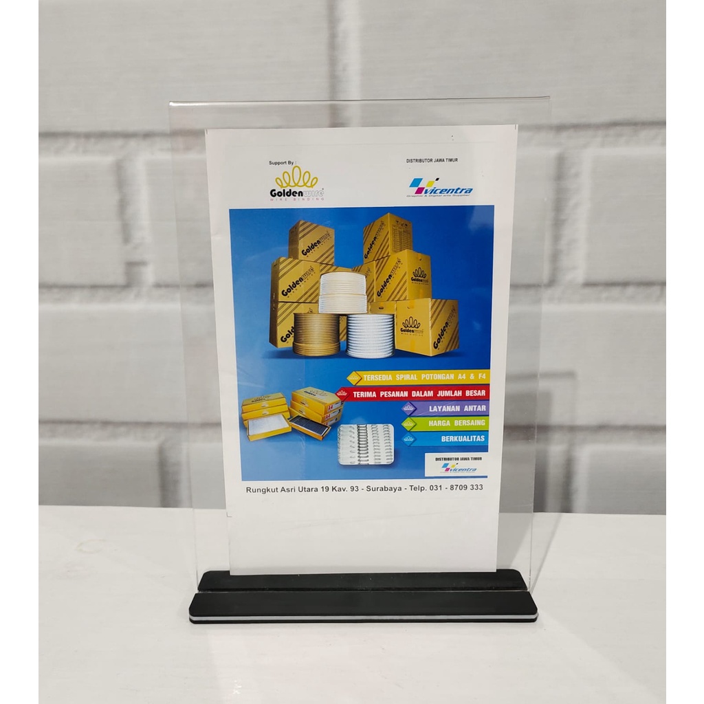 Jual Bahan Akrilik Menu Akrilik Meja Dudukan ACrylic Makan Table Sign ...