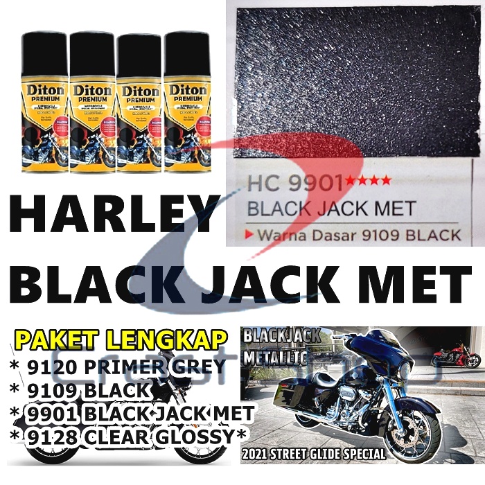 Jual Paket Lengkap Cat Pilox Diton Premium Harley Black Jack Met Warna ...
