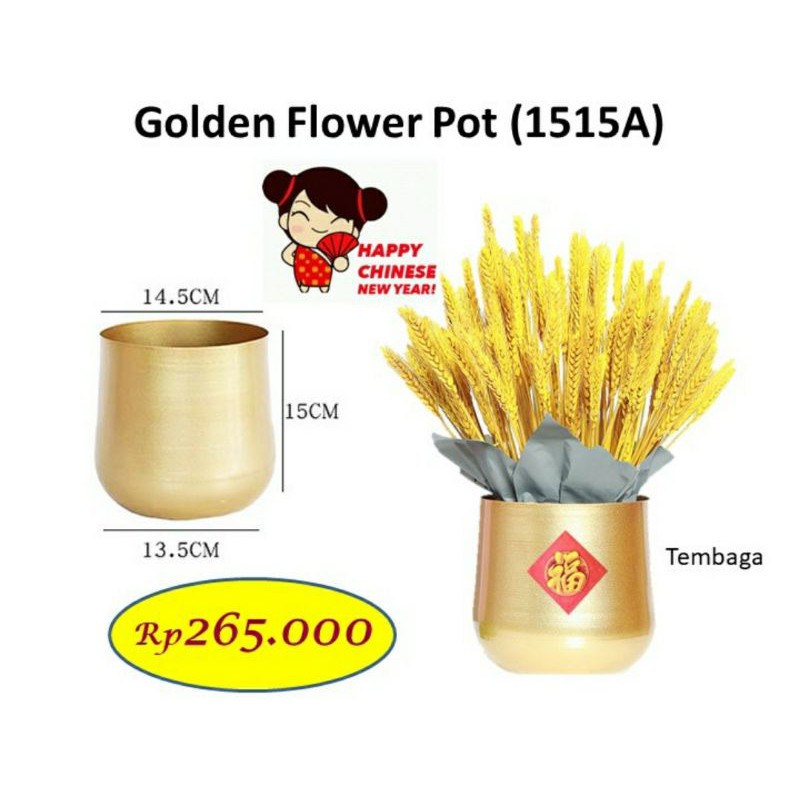 Jual Golden Flower Pot - Vas tembaga - vase bunga imlek | Shopee Indonesia