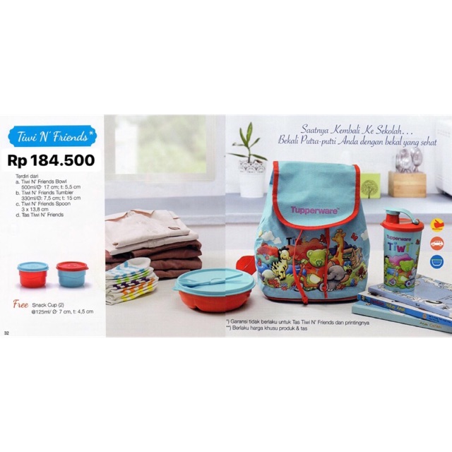Jual Tupperware Tiwi N Friends set (lunch box) | Shopee Indonesia