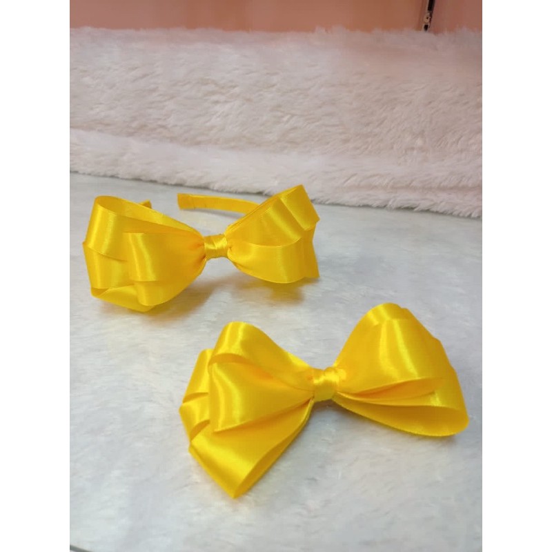 Jual Jepitan pita Kuning ( Yellow ) ala ala princess ( korean style ...