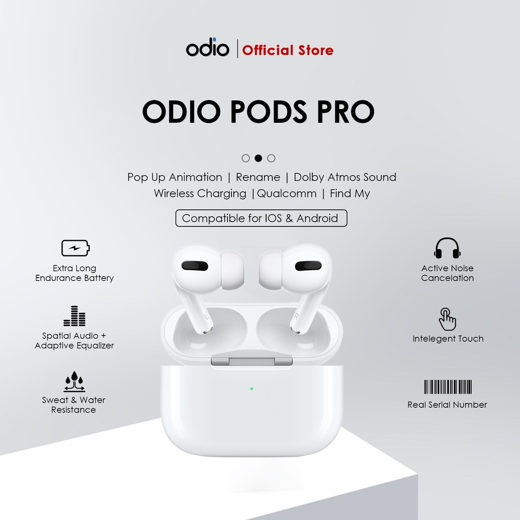 Odio Pods Pro 2022 Wireless Charging Case (Highest Upgrade + Active ...