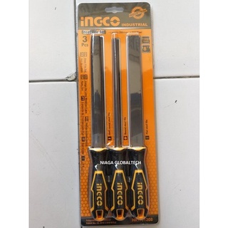 Jual Kikir Besi INGCO HKTFS1308 Set 3 Pcs 8 Inch Gagang Karet Alat ...