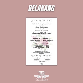 Jual Undangan Pernikahan Elegant Tema Bunga Bunga Rustic Simple ...