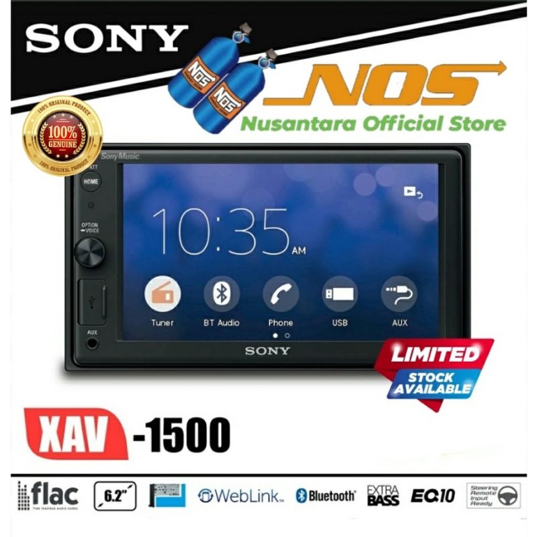 Jual SONY XAV 1500 6.2" Bluetooth Media Receiver with WebLink Cast ...