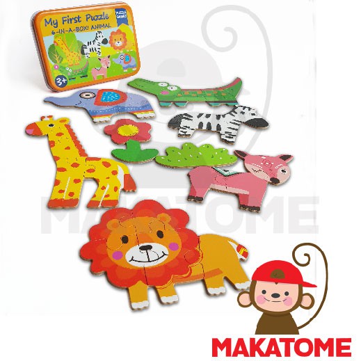 Jual My First Puzzle 6 sets / box - Wild Animal hewan binatang | Shopee ...