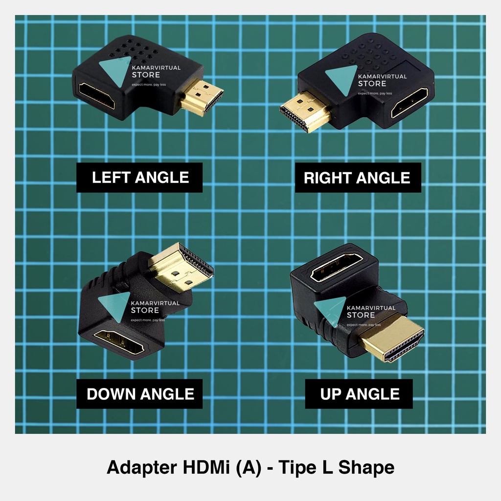 Jual Adapter Hdmi L Shape Right/Left/Up/Down | Shopee Indonesia