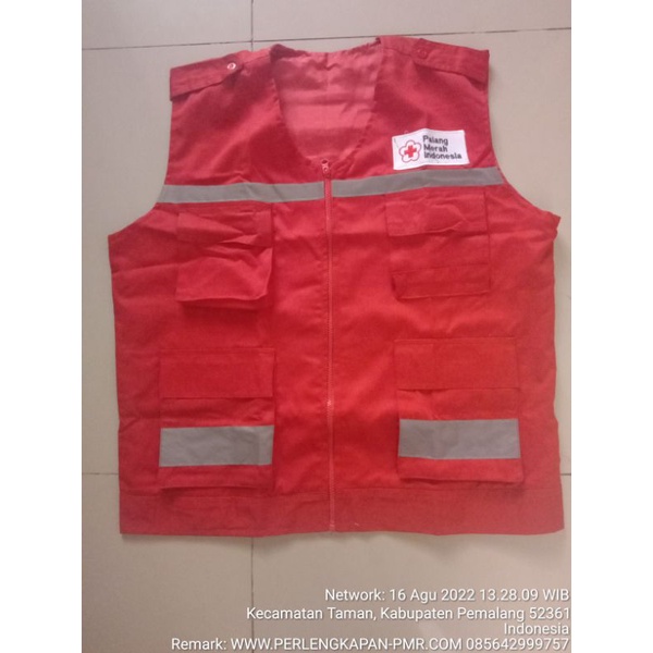 Jual Rompi relawan / Rompi merah/Atribut pmr/perlengkapan pmr | Shopee ...