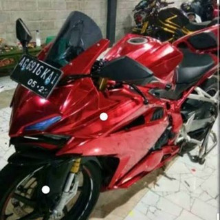 Jual Stiker Merah Mettalik Sekotlet Motor Merah Crome | Shopee Indonesia