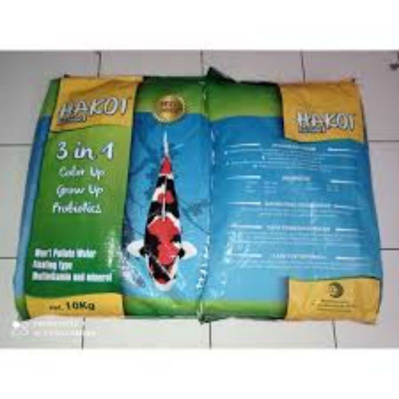 Jual Makanan/pakan koi/koi food hakoi 3 in 1 kemasan 10kg ukuran 5mm ...